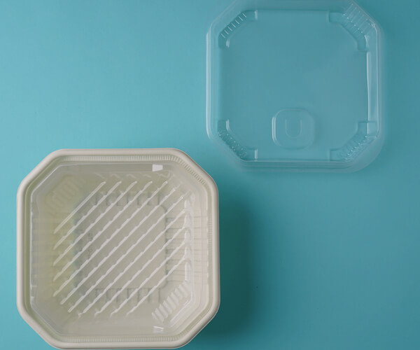 2 Layers Reusable Storage Microwable Food Disposable Square Meal Prep ...