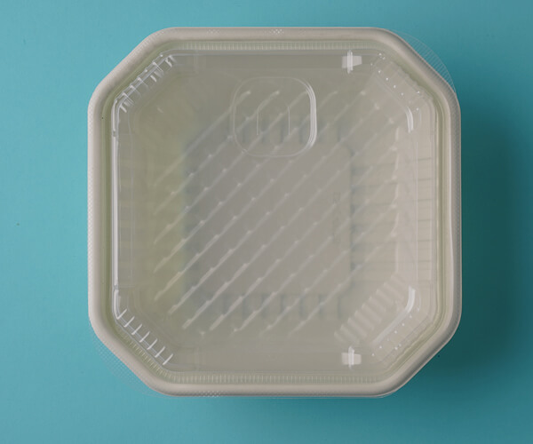 2 Layers Reusable Storage Microwable Food Disposable Square Meal Prep ...